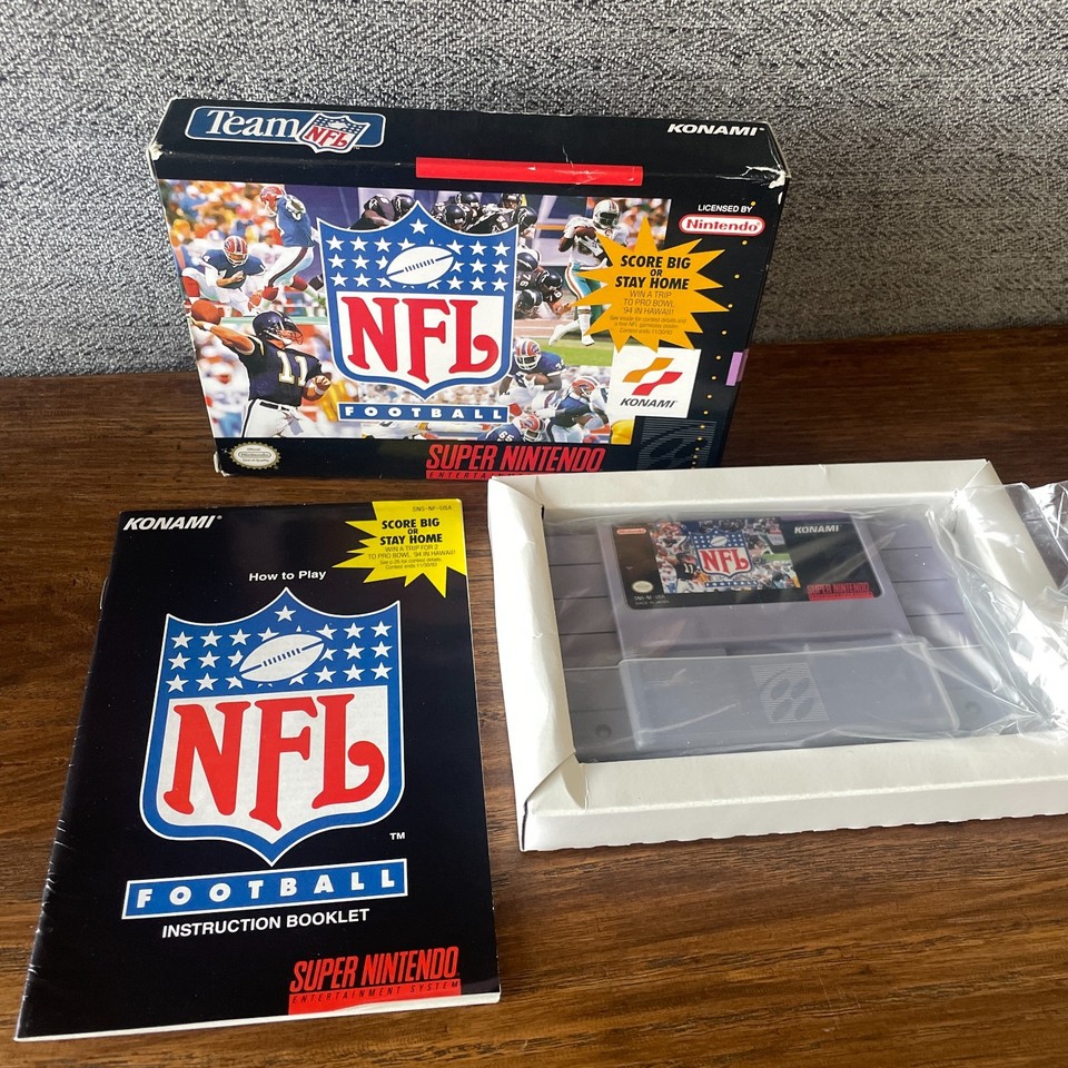 NFL Football SNES CIB Super Nintendo Konami Complete In Box Tested | eBay