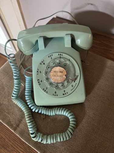 VTG Bell Systems Western Elec Aqua Blue Model 500 CD Rotary Telephone ...
