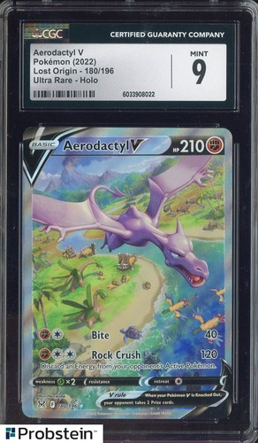2022 Pokemon Lost Origin Ultra Rare #180 Aerodactyl V CGC 9 MINT | eBay