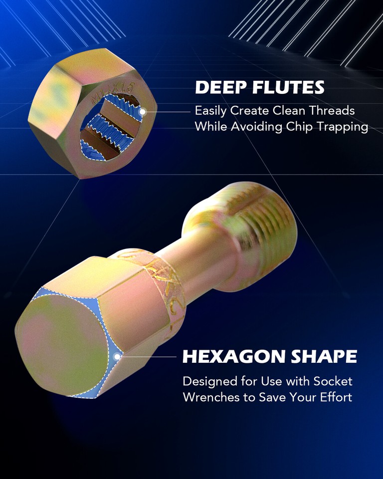 48 Piece Thread Chaser Set Rethreading Taps Dies Thread Files in Metric ...