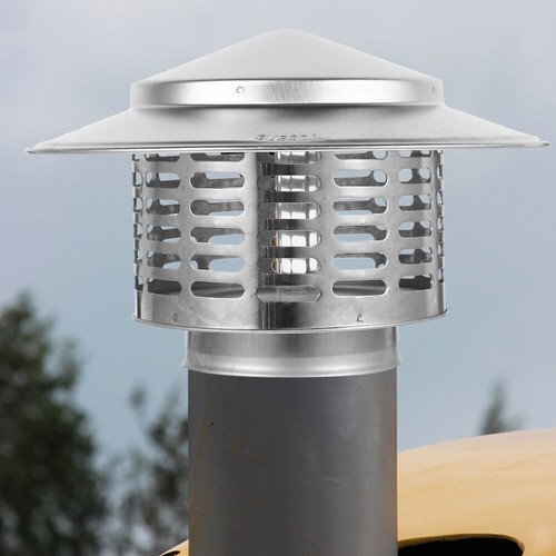Chimney Cap Stainless Steel Chimney Flue Cowl Pipe Rain Cover Vent Cap ...