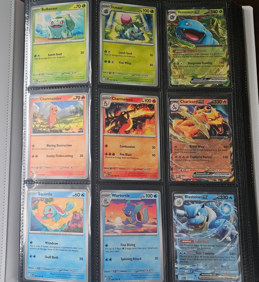 Pokemon 151 Complete Set 165/165 IN BINDER + All 12 EXs + Poster ...