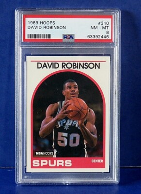 1989 HOOPS DAVID ROBINSON Rookie BASKETBALL CARD #310 ~ PSA 8 | eBay