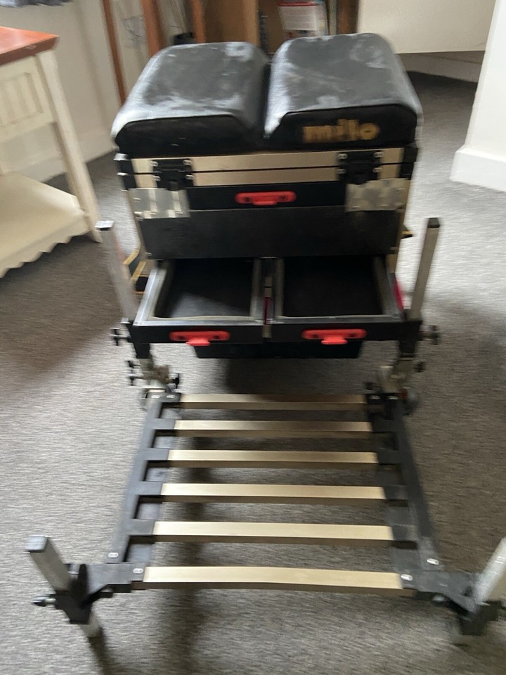 TEAM MILO PRO 6 DRAWER MATCH FLOAT FISHING SEAT BOX WITH PLATFORM | eBay UK