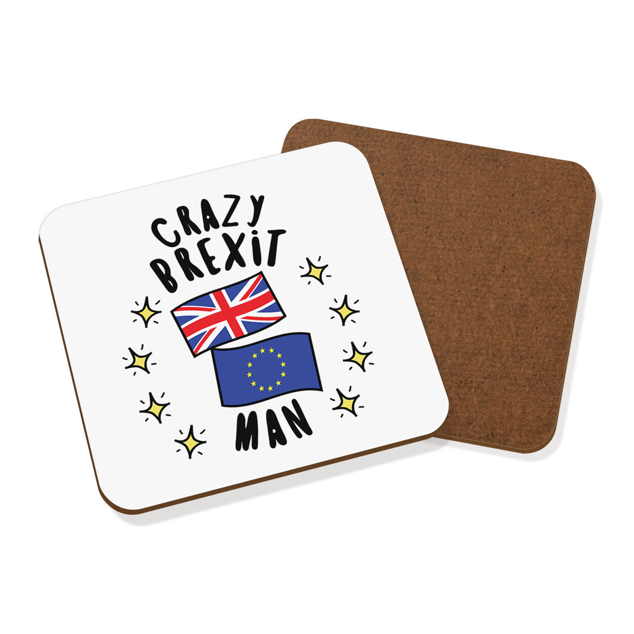 Verrückte Brexit Mann Untersetzer Getränke Lustig Politisch Humor ...