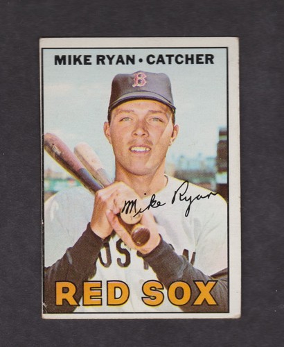 1967 Topps Baseball Card #223 Mike Ryan Boston Red Sox VG Miscut ...