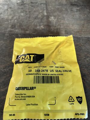 10 NOS Caterpillar CAT OEM 163-2478 1632478 SEAL-VALVE, LOT OF 10 | eBay