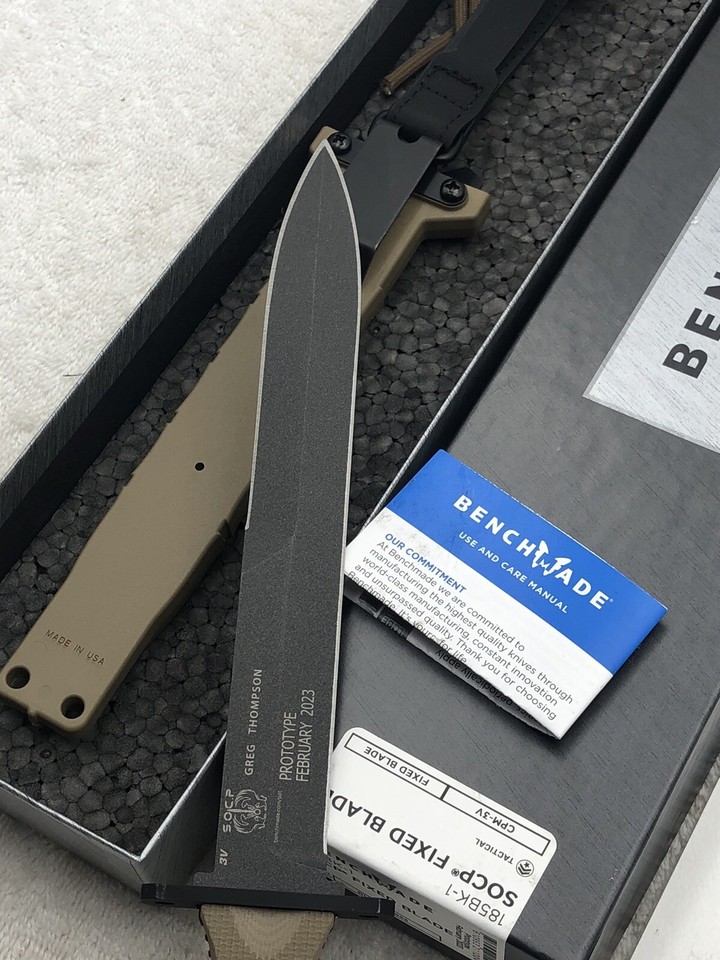 Benchmade 185BK-1 Prototype SOCP Fixed Blade Knife NIB Made In USA | eBay