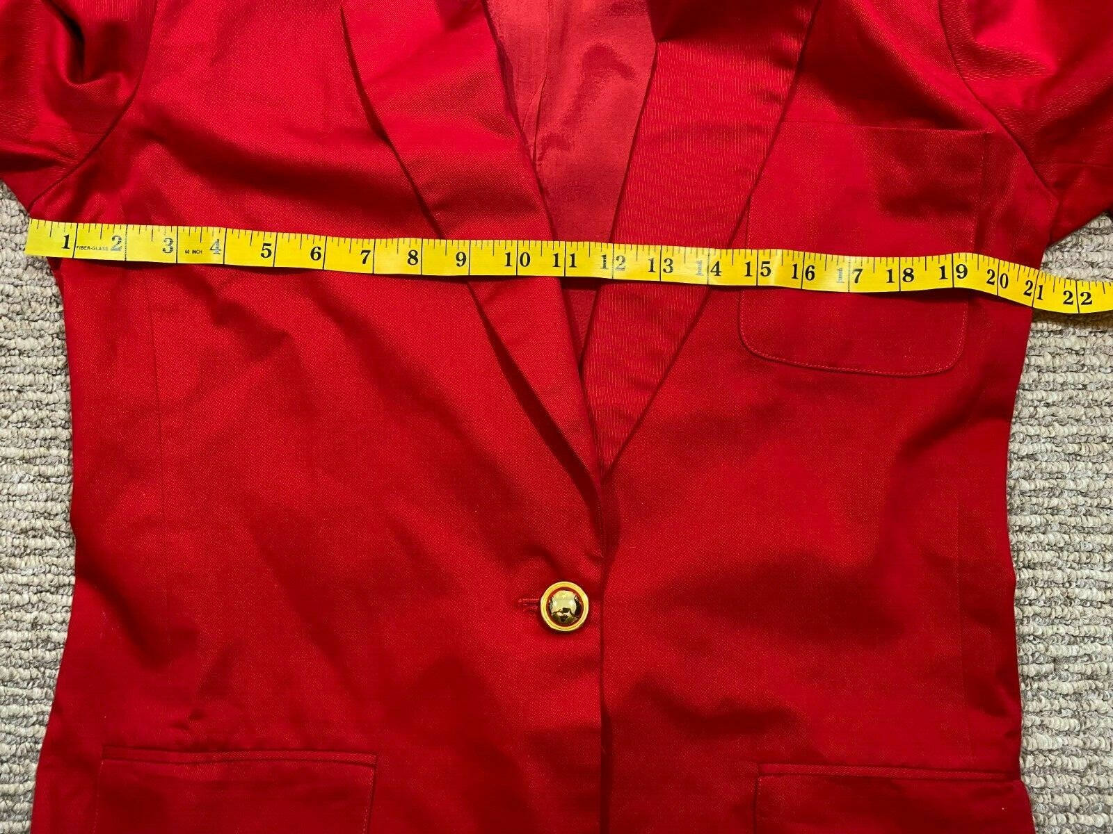 Vintage Jenna Military Inspired Red One Button Suit J… - Gem