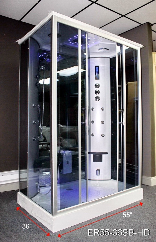 EMPIRESHOWER ER55-36SB-HD 2 PERSON STEAM SHOWER 55" x 35.5" x 85" | eBay