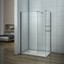 Walk In Wet Room Shower Enclosure and Tray 6mm Curved Glass Cubicle ...