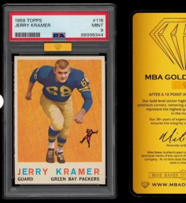 1959 Topps Jerry Kramer #116 Rc Rookie PSA 9 MINT MBA Gold | eBay