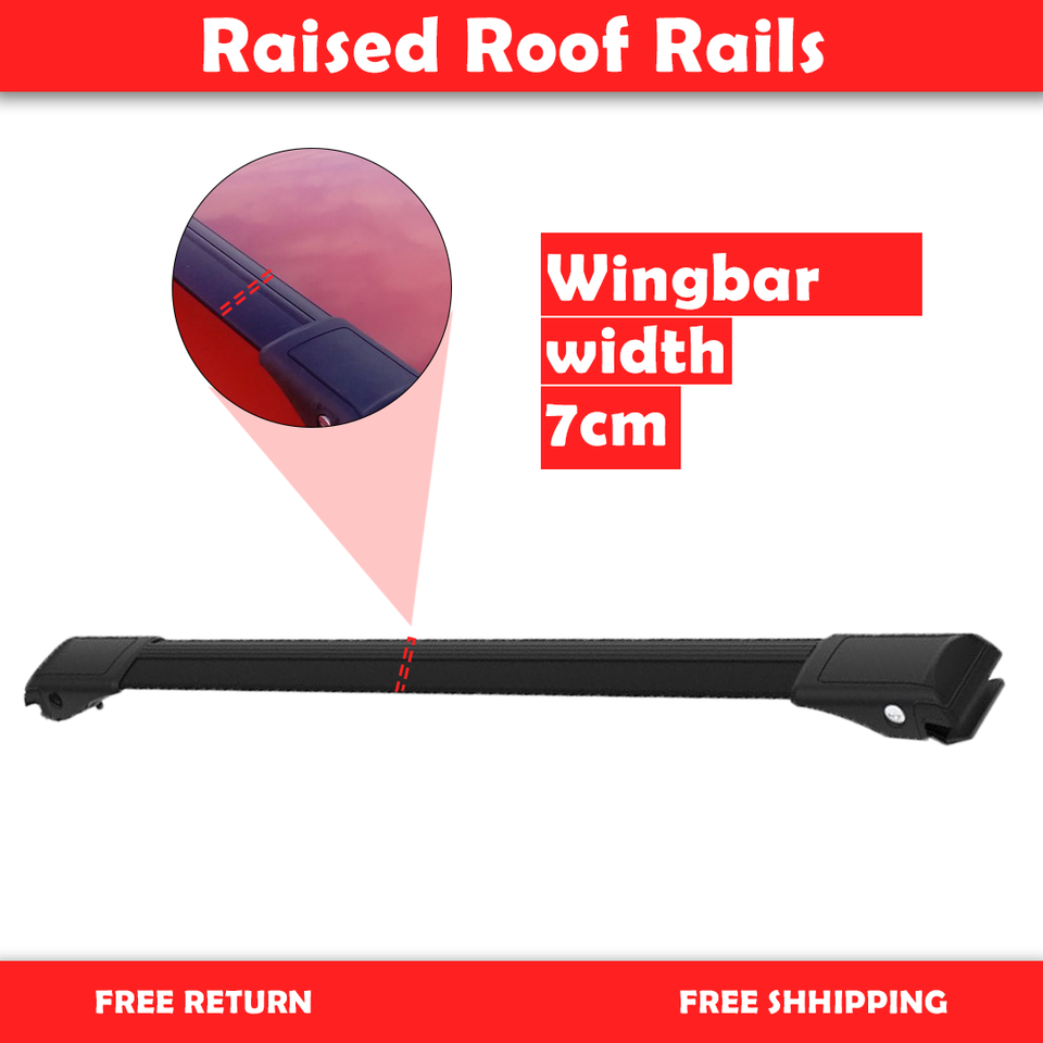 2009-2023 Ford Flex Roof Rack Cross Bars Black Set Luggage Rack Pair To ...