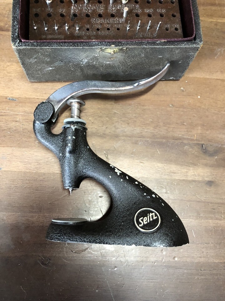 Vintage Watchmakers Seitz Jeweling Tool Set w/Box Jewelling Stake | eBay