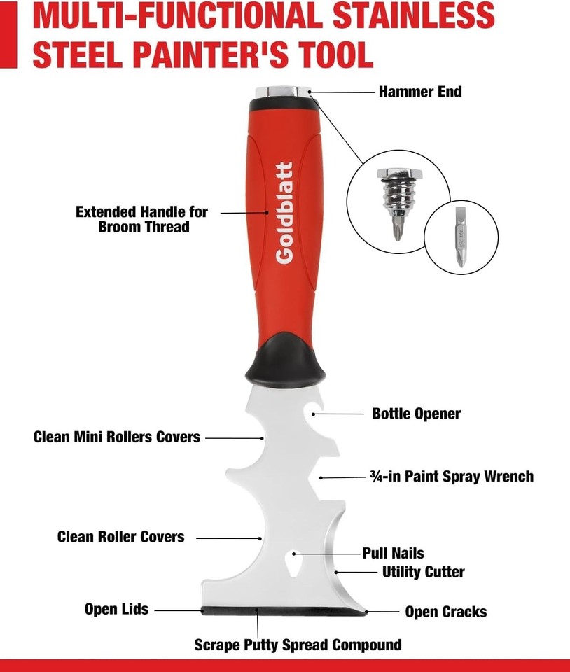 Drywall Hand Tool Kit Joint Taping Knives Painter Scraper Mud Pan Wall ...