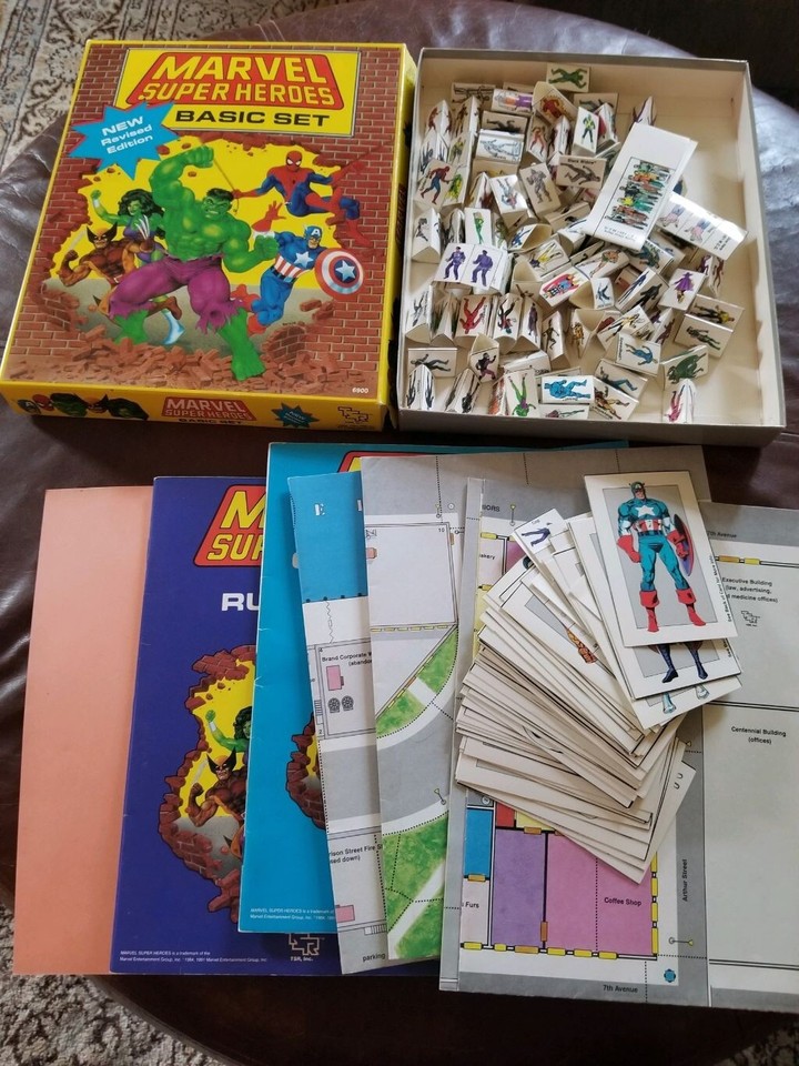 Marvel Superheroes Advanced Basic rpg TSR box set lot | eBay