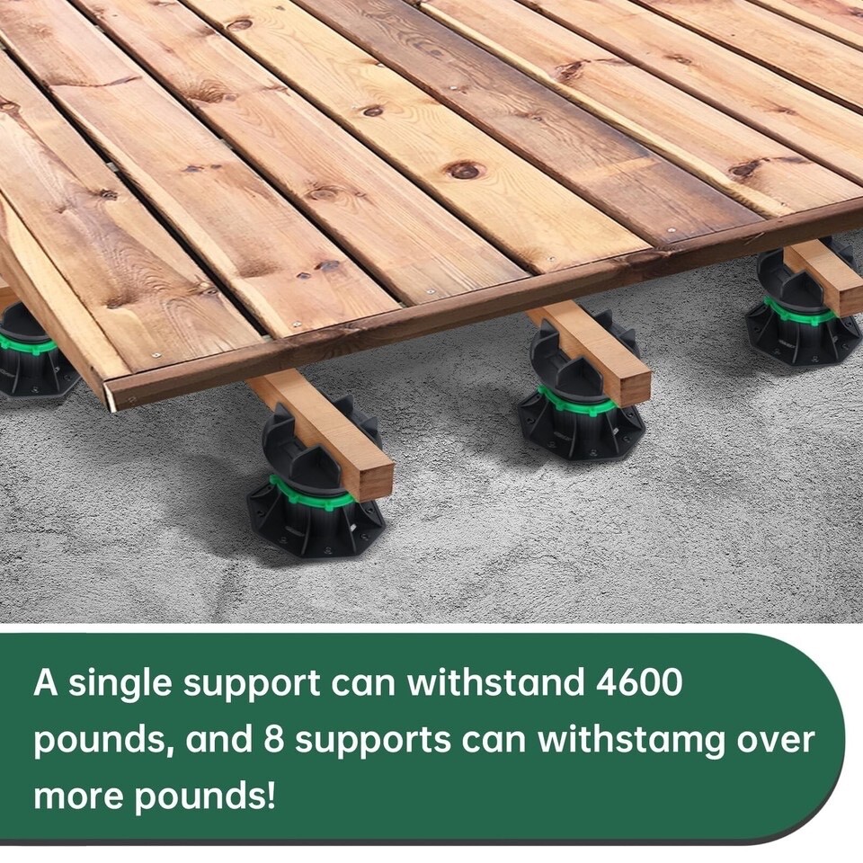 8 PCS Deck Blocks, Tuff Blocks Deck Foundation with Stone Accessories ...