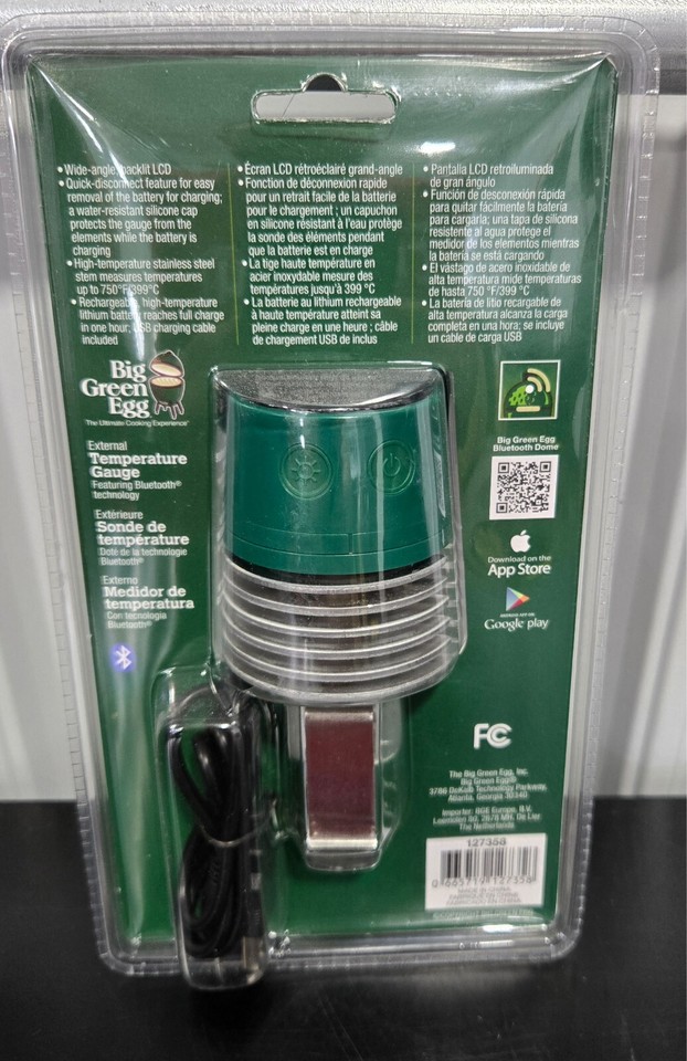 BRAND NEW!! Big Green Egg Bluetooth Dome Thermometer 127358 * FREE ...