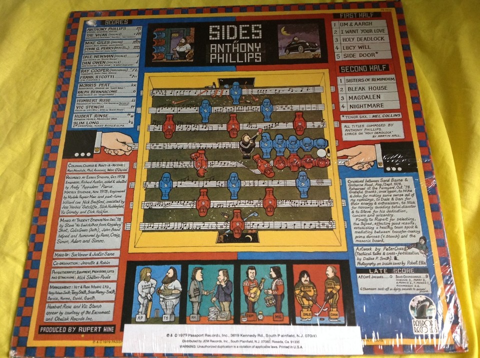 Sealed 1979 Rock LP : Anthony Phillips ~ Sides ~ Passport PB 9834 | eBay