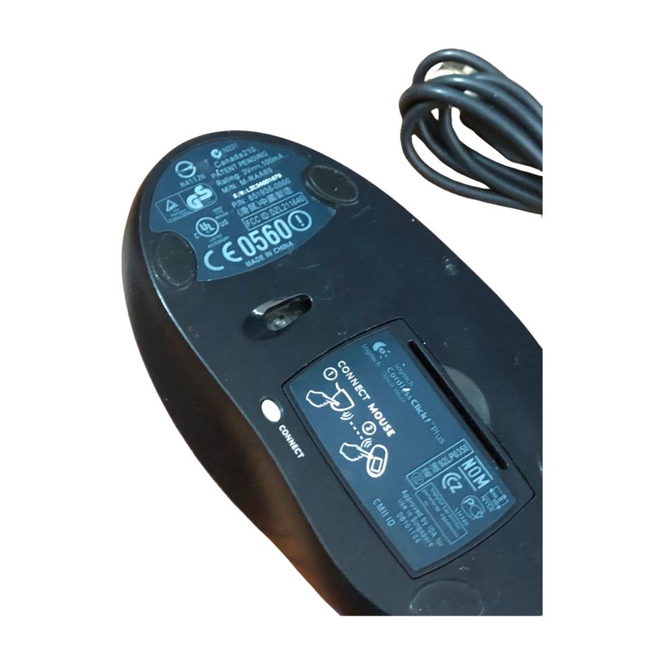 Logitech Cordless Click! Plus M-RAA89 Optical Mouse Blue 6-Buttons ...