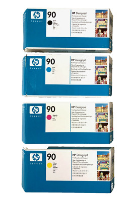 4 x Druckkopf HP DesignJet 4000 4020 4500 4520 / Nr. 90 C5054A -C5057A ...