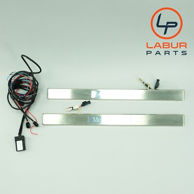 +A2054 W218 MERCEDES 10-18 CLS E CLAS FRONT ILLUMINATED DOOR SILL SILLS ...