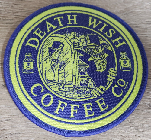 NEW DEATH WISH COFFEE OFFICIAL CLOTH PATCH DR. JEKYLL MR. HYDE ...