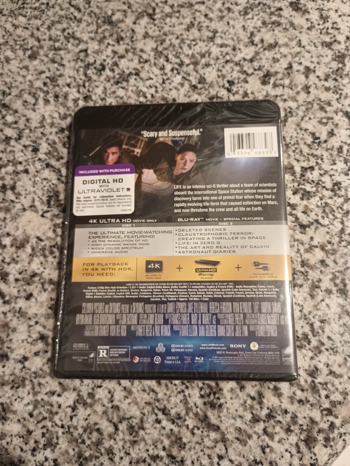 New sealed Life [Includes Digital Copy] [4K Ultra HD] [Blu-ray] [2 ...