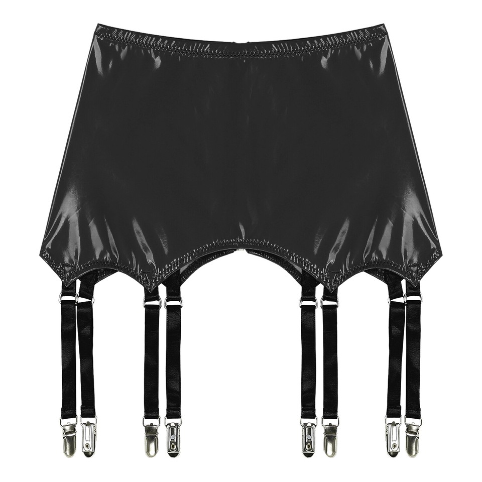Womens High-Waisted Suspender Garter Belt Back With Hook Garter 6 ...