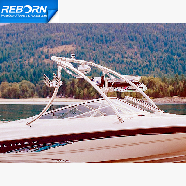 Reborn Elevate Wakeboard Tower Polished + Pro Flat Tower Bimini Top 5 ...