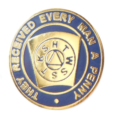 Mark Master Mason Blue Keystone Penny Freemasonry Masonic Pin Badge ...