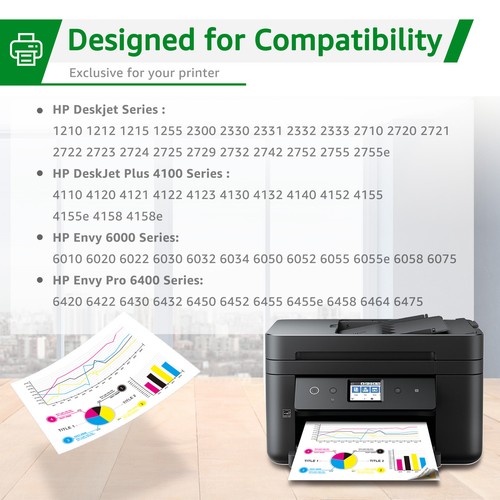 67XL 67 XL Ink Cartridges for HP ENVY Pro 6052 6055 6455 6452 Deskjet ...