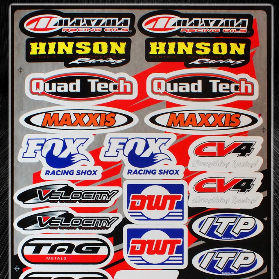 Automotive Sponsor Logo Decal Sticker Motorcycle/Dirt Bike/Car/Helmet ...
