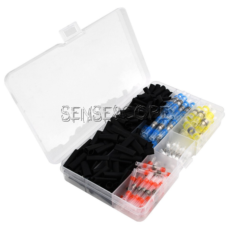 300PCS Heat Shrinkable Wire Connectors Waterproof Sleeve Seal Terminal ...
