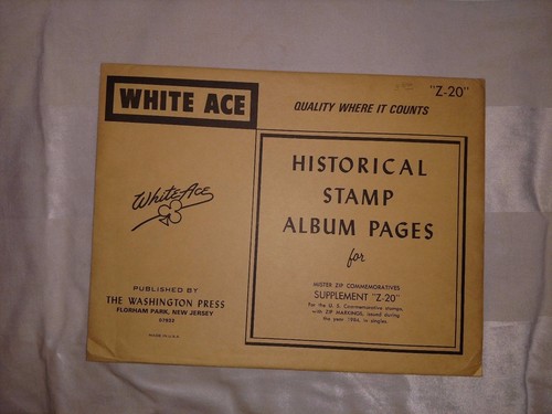 WHITE ACE Historical Stamp Album Pages US Supplement Z-20 1984 ...
