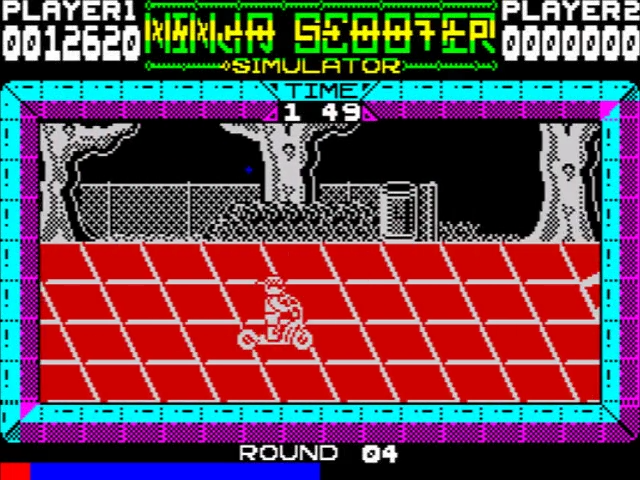 Sinclair ZX Spectrum 48K Game - NINJA SCOOTER SIMULATOR - Silverbird ...