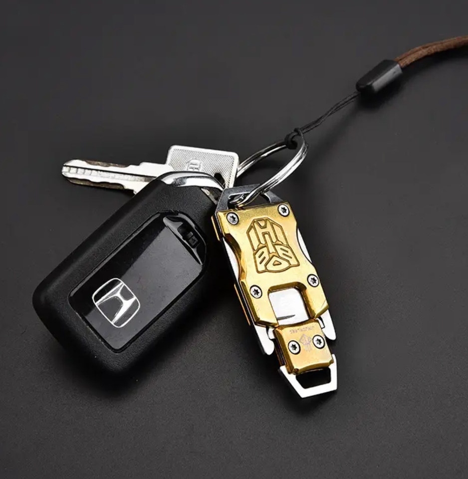 Mini portable Pocket Knife Keychain Transform Folding Blade Stainless ...
