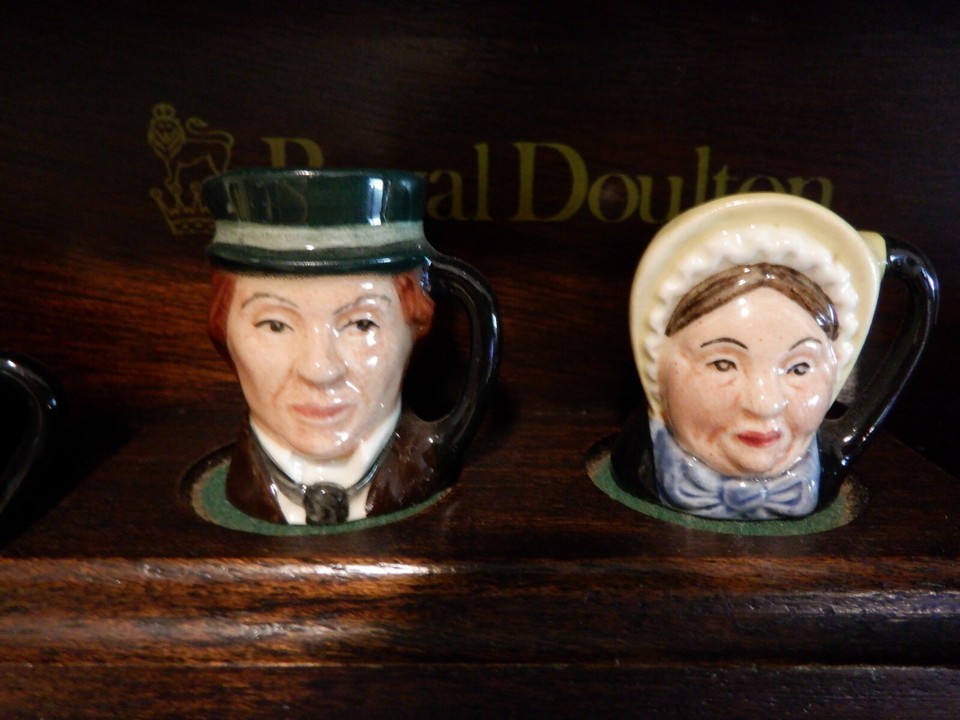 Royal Doulton Toby Mug Jugs 1-1/2" Tall Tiny Mugs Lot of 12 With ...
