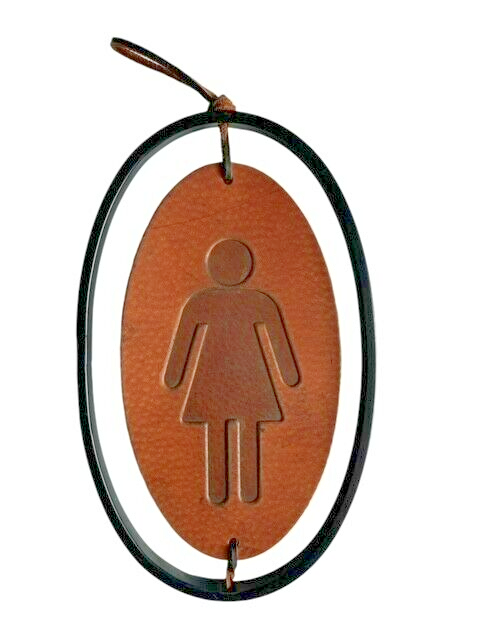 Restroom Signs Rustic Metal Leather Bathroom Men Male Women Female | eBay