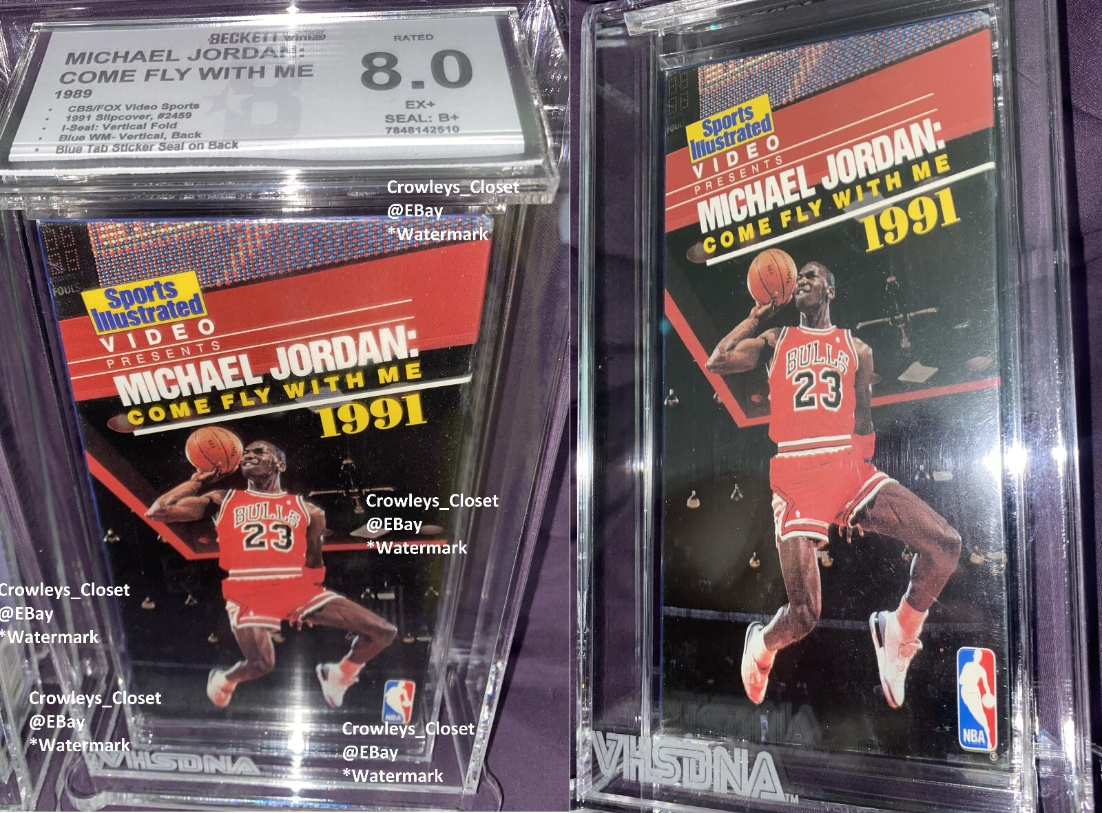 Michael Jordan: Come Fly With Me 1991 VHS Beckett Graded 8.0 CBS/FOX WM ...