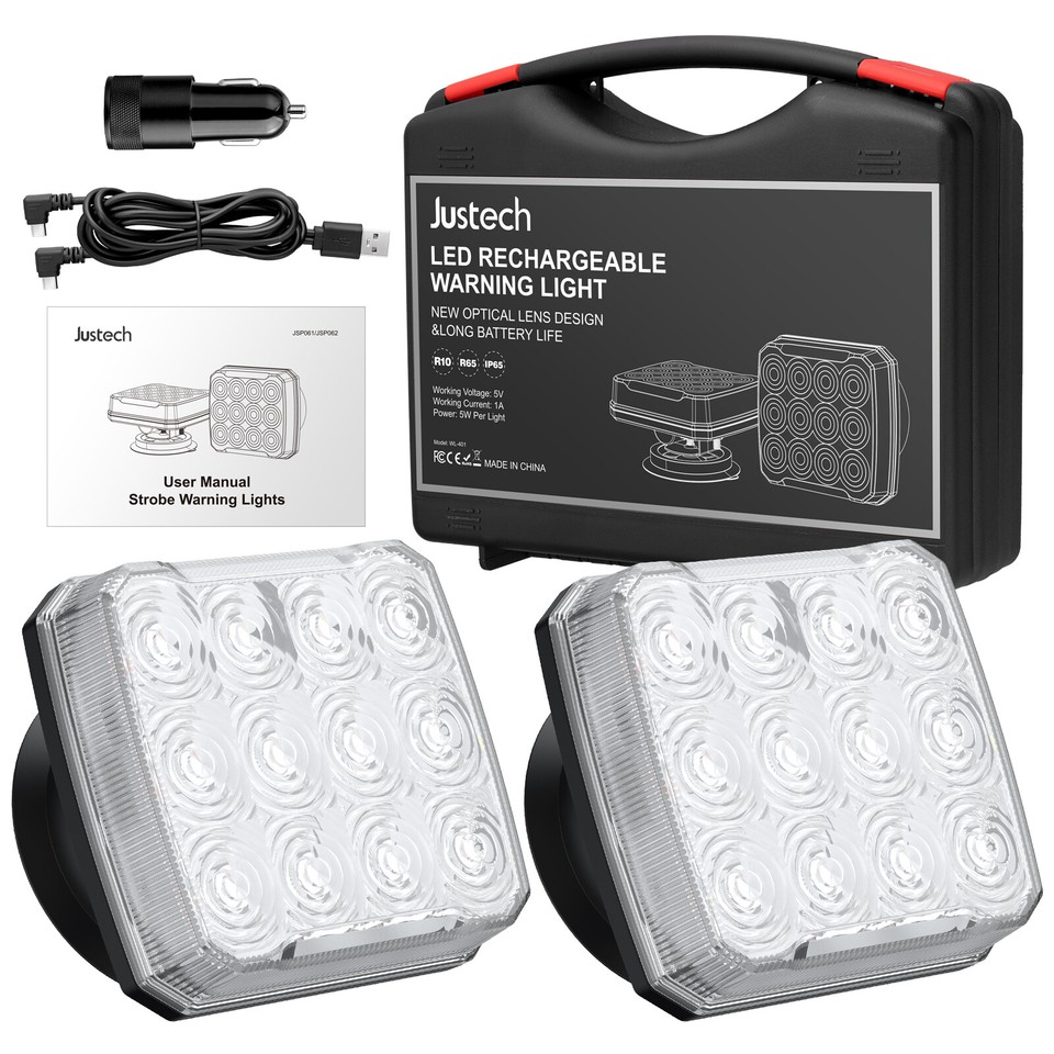 2X Magnetic Wireless Warning Strobe Beacon Light Emergency Flashing ...