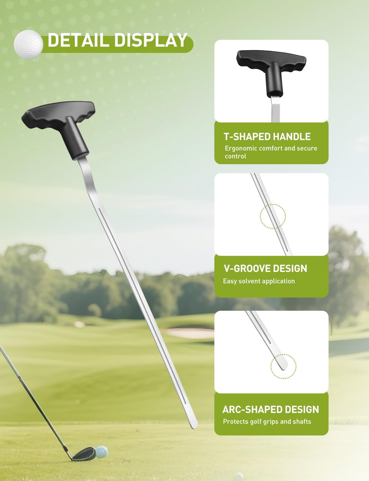 Golf Grip Tape Removal Tool Kit, Grip Remover Saver Perfect for ...