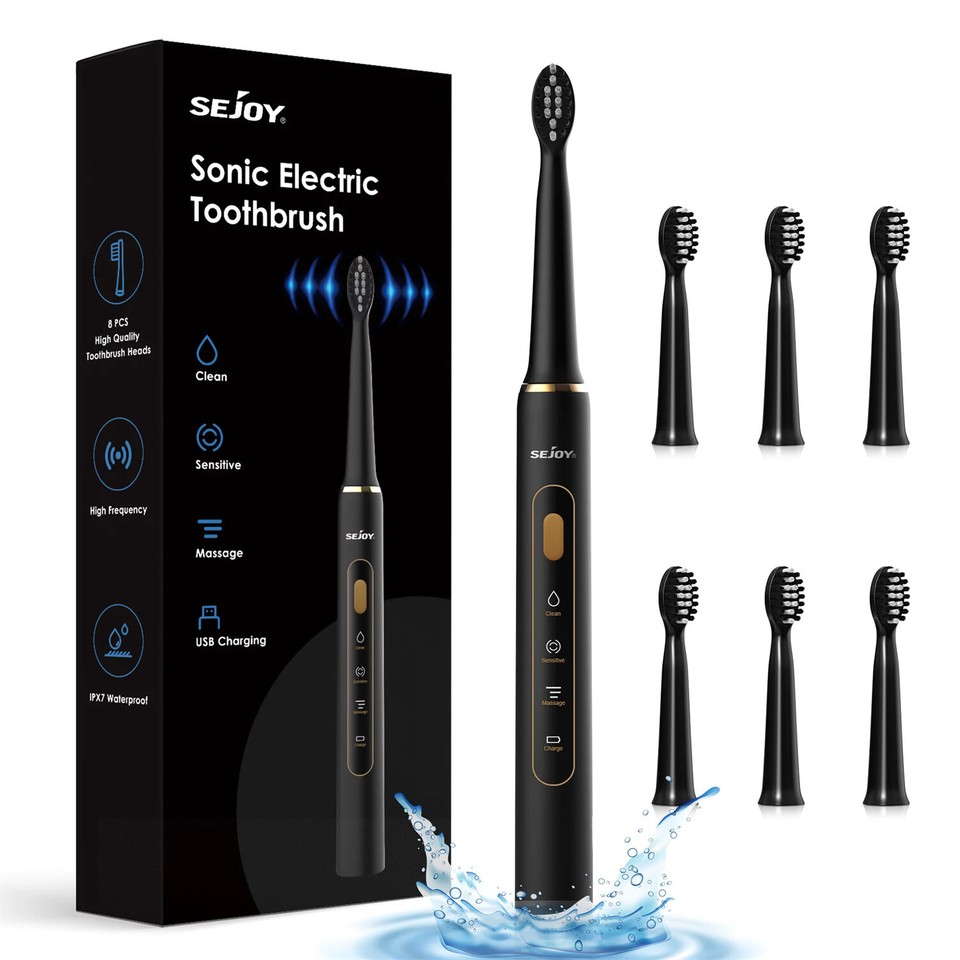 Sonic Electric Toothbrush USB Rechargeable Power Toothbrush With 7 ...