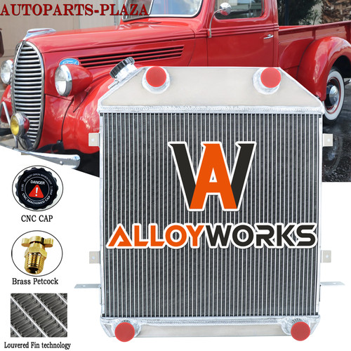 3 Row Aluminum Radiator Fit 1939-1940 Ford Deluxe Pickup Flathead ...
