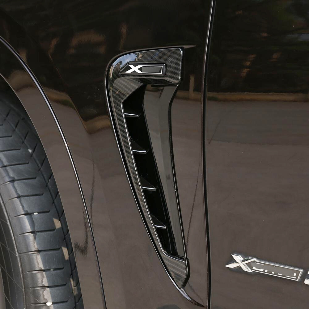 For BMW X5 F15 X5M F85 2014-2019 Carbon Fiber Side Air Fender Vent Trim ...