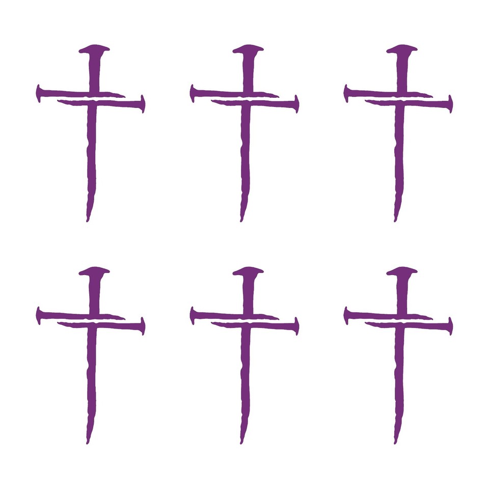 Nail crosses Christian Cross Vinyl Decals Stickers Set of 6 | eBay