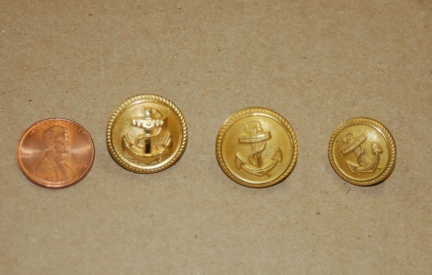 WW2 AUTHENTIC GERMAN NAVY BUTTONS (1) EXTRA FEIN (2) REICHSMARINE - LOT ...