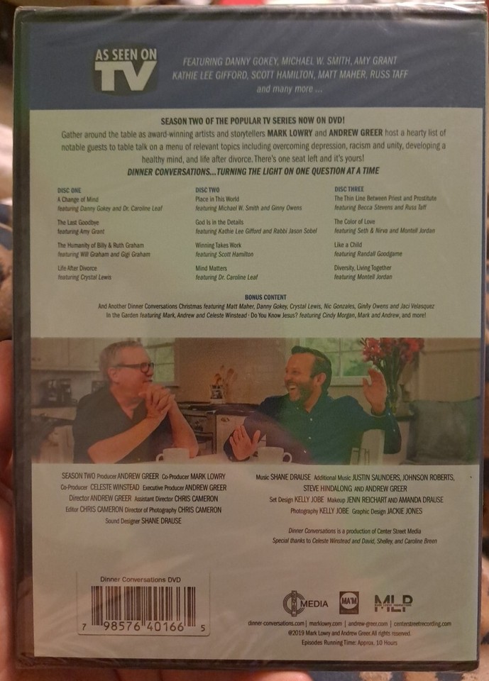 Dinner Conversations with Mark Lowry & Andrew Greer Season 2 New DVD | eBay
