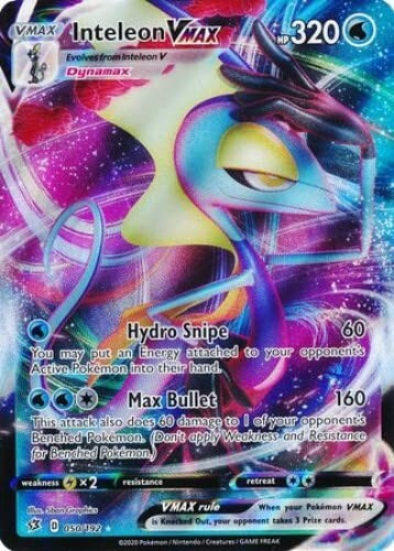 Inteleon VMax 050/192 Pokemon TCG Rebel Clash Full Art Ultra Rare Near ...