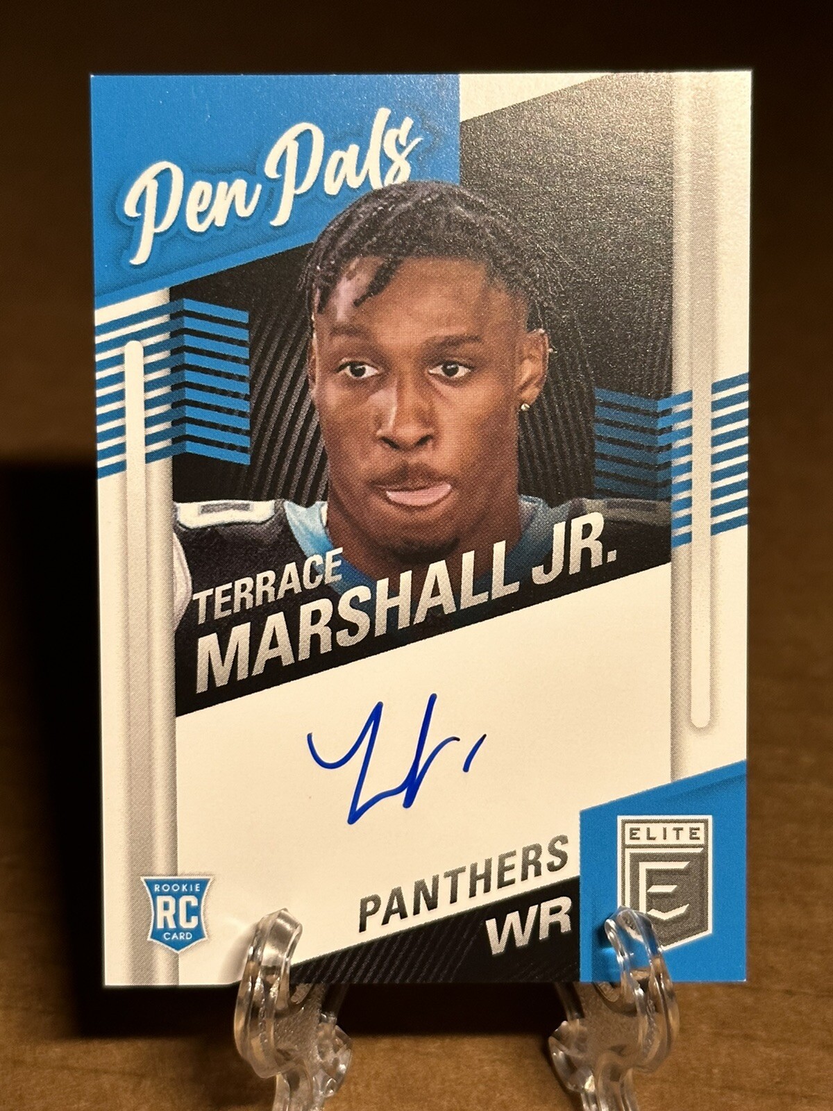 2021 Donruss Elite Pen Pals Terrace Marshall Jr Rookie BLUE INK Auto ...